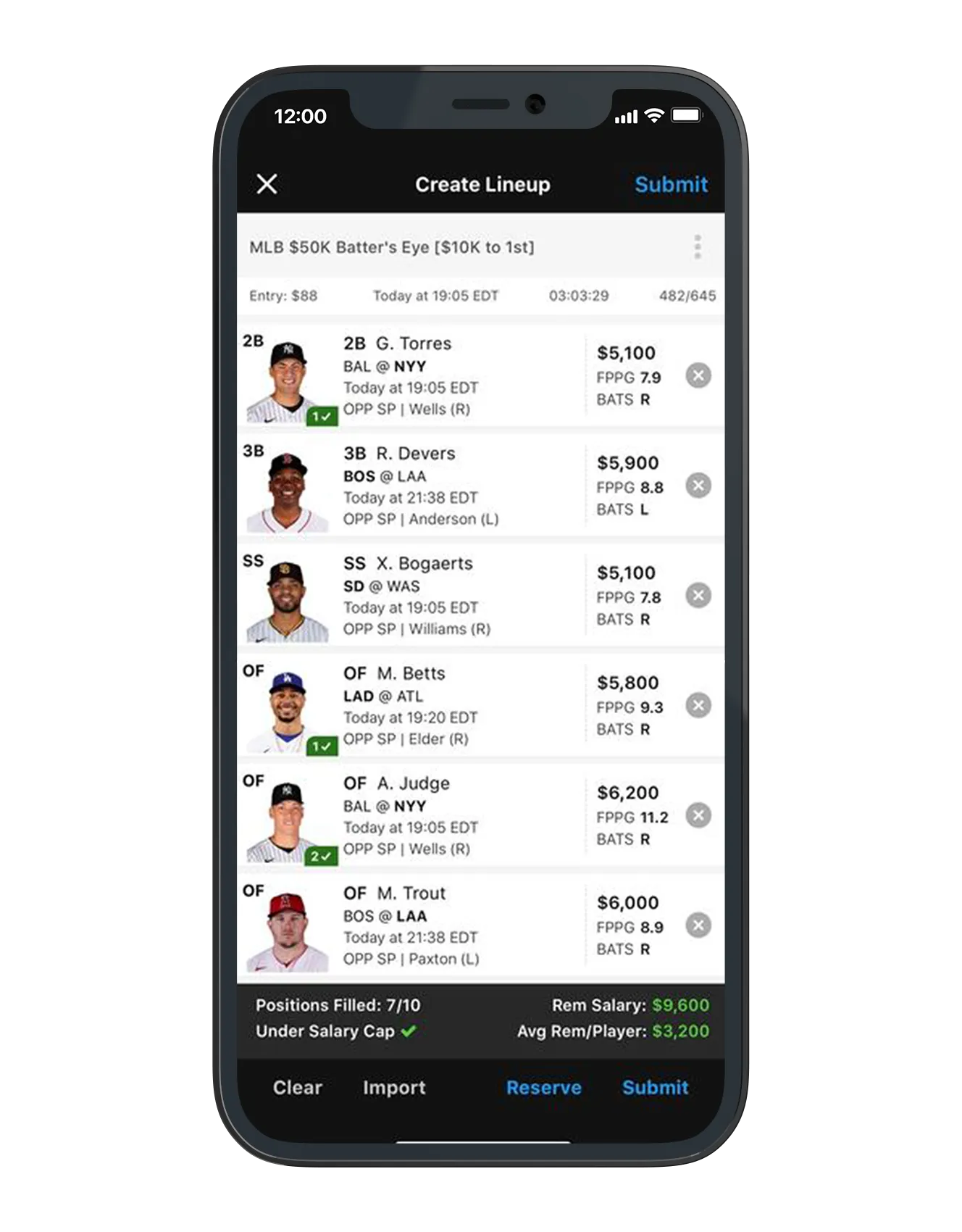 Fantasy Baseball - Play MLB DFS on DraftKings